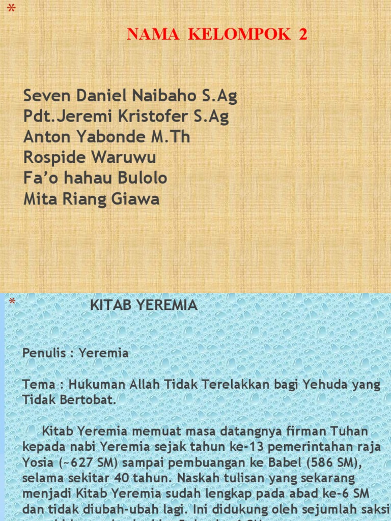 Presentation Kitab Yeremia | PDF