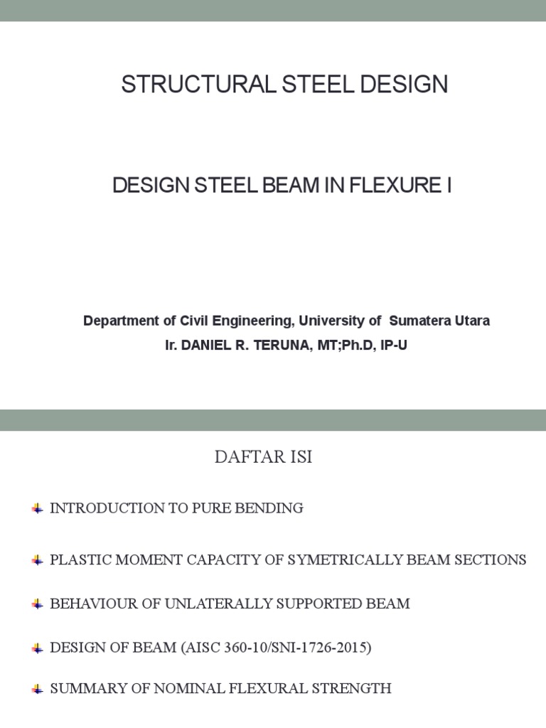 Design Steel Beam in Flexure 1 | PDF | Bending | Beam (Structure)