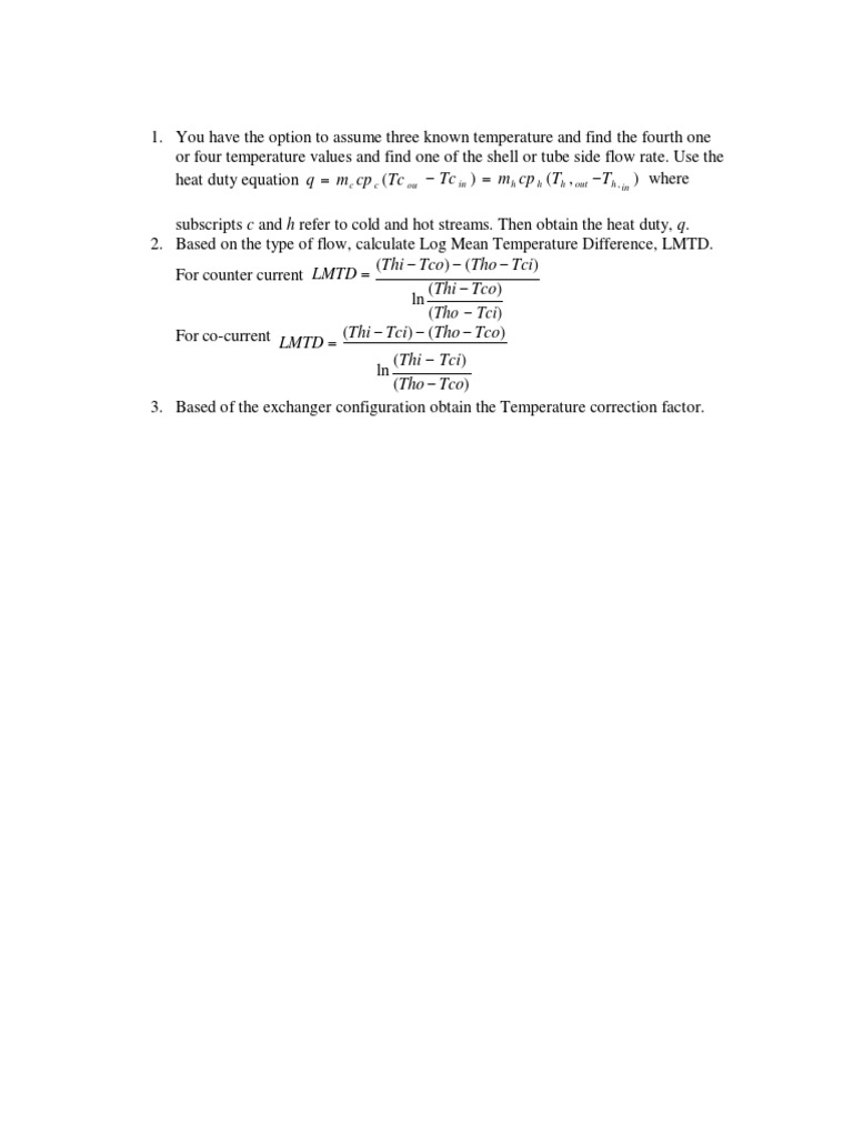 Kern Method Steps | PDF | Physics | Physical Quantities