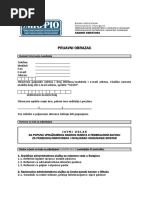 Izjava Primjer | PDF