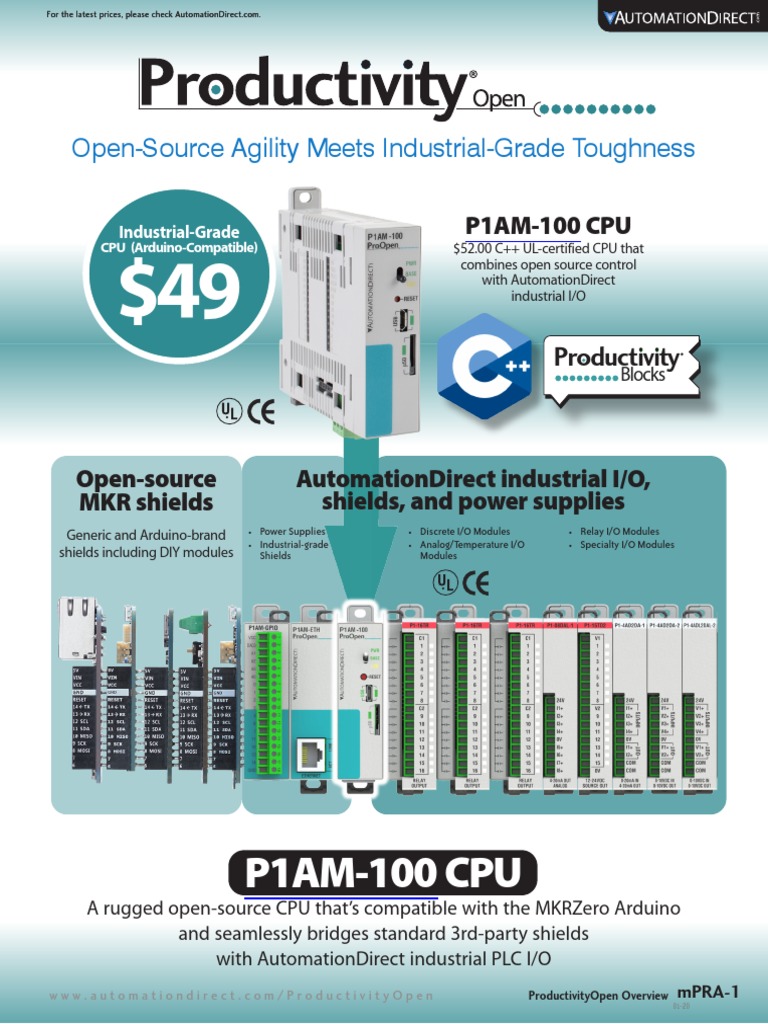 P1AM-100 CPU: Open-Source Agility Meets Industrial-Grade Toughness | PDF | Arduino ...