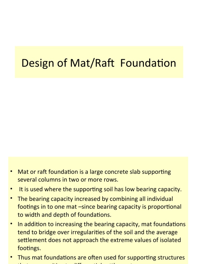 Design of Mat/Raft Foundation | PDF | Solid Mechanics | Classical Mechanics