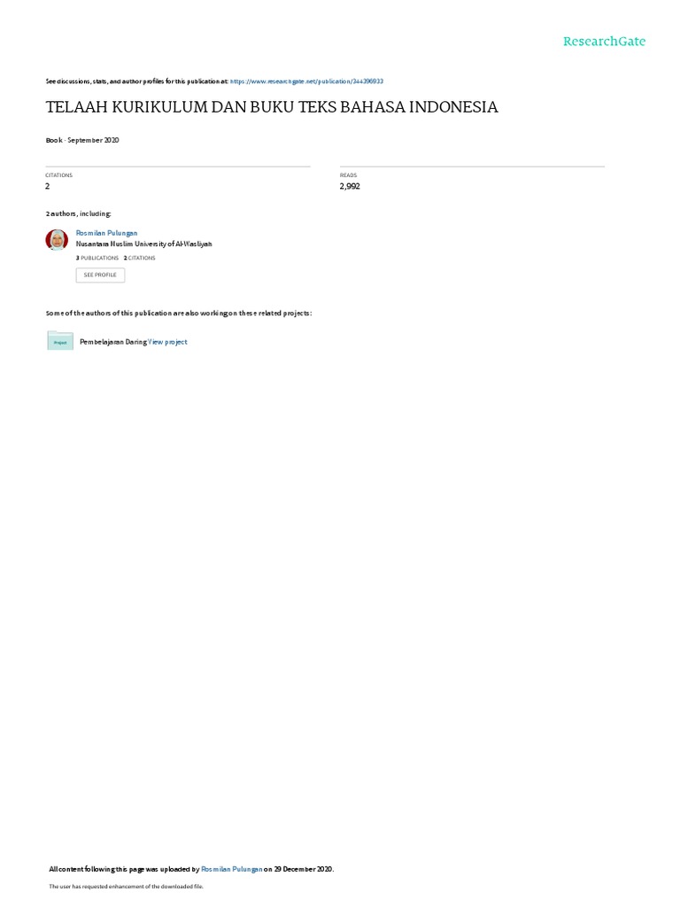 Buku Telaah Kurikulum Dan Buku Teks | PDF