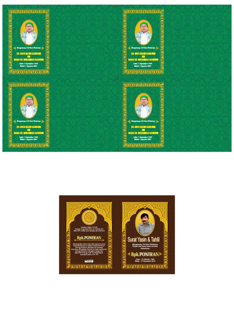 Mengenang 100 Hari Bpk. Poniran | PDF
