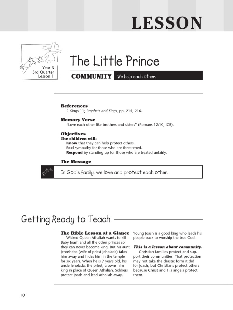The Little Prince: Lesson | Download Free PDF | Prayer | Jesus