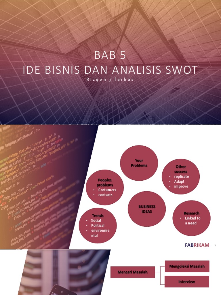 Ide Bisnis Dan SWOT Analisis | PDF