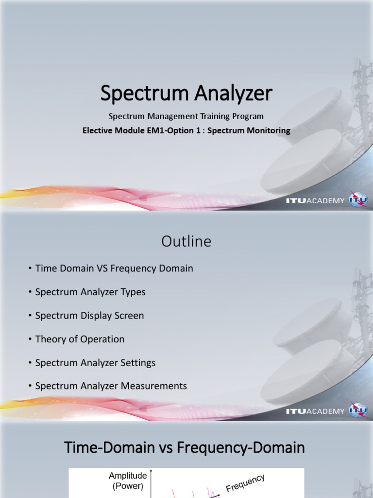 Spectrum Analyzer Fundamentals and Settings | PDF | Bandwidth (Signal ...