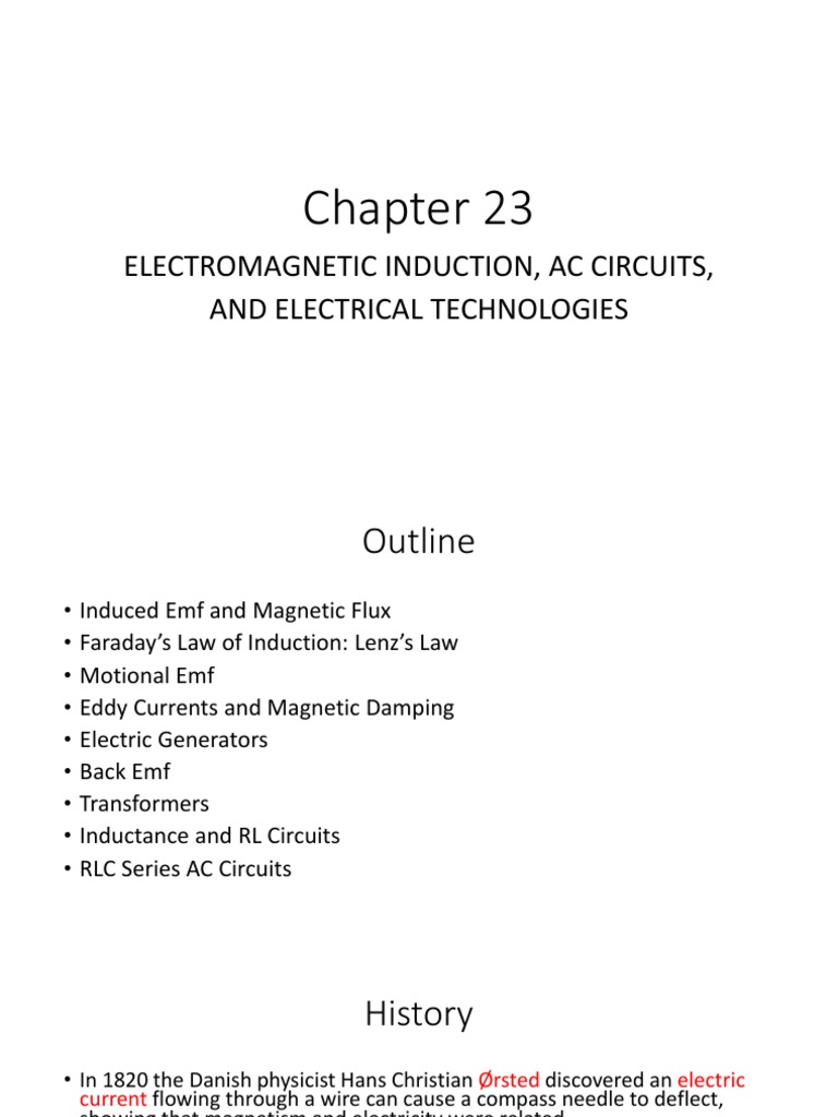CH 23 EM Induction AC Circuits PDF | PDF | Electromagnetic Induction ...