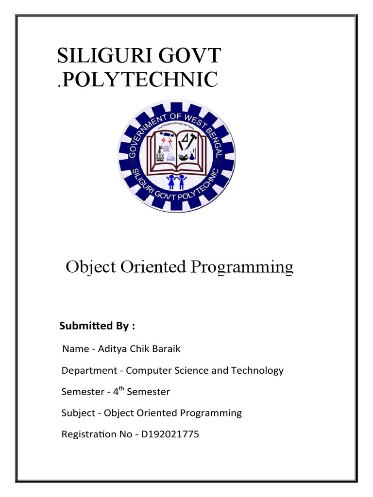 Oops Assignment Pdf C Pointer Computer Programming 