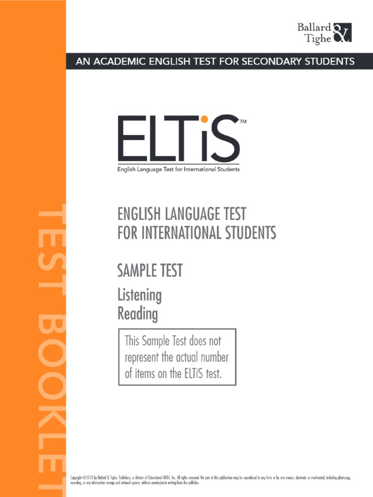 ENGLISH LANGUAGE TEST FOR INTERNATIONAL STUDENTS - PDF | PDF