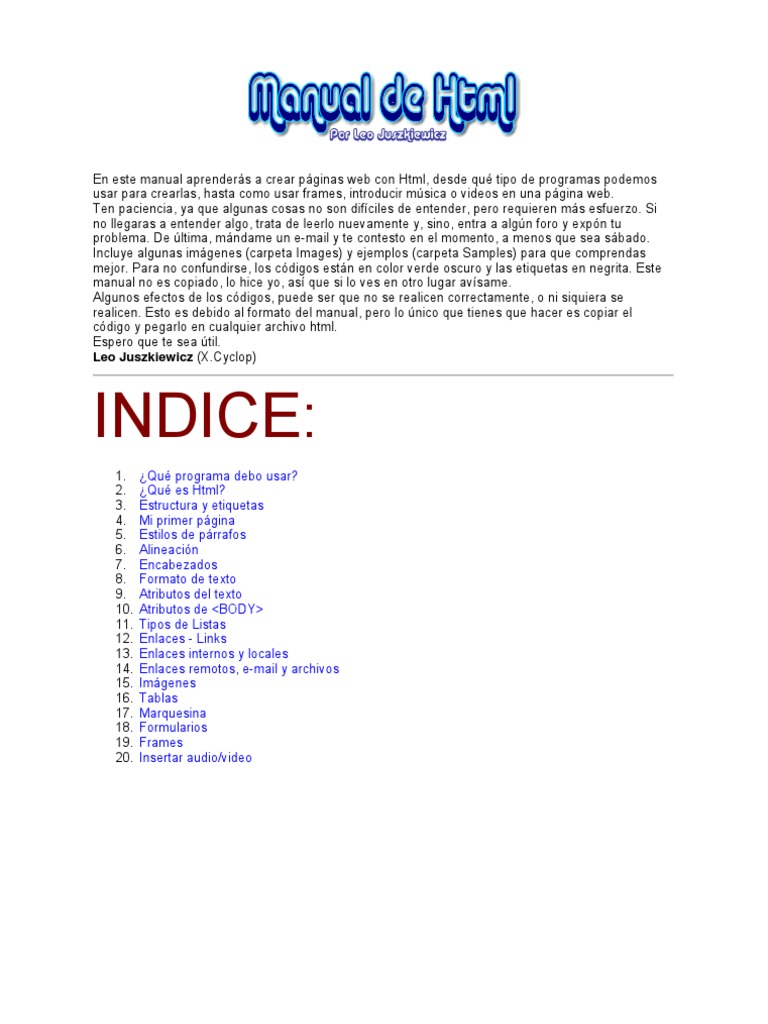 Manual HTML Basico | PDF | Business