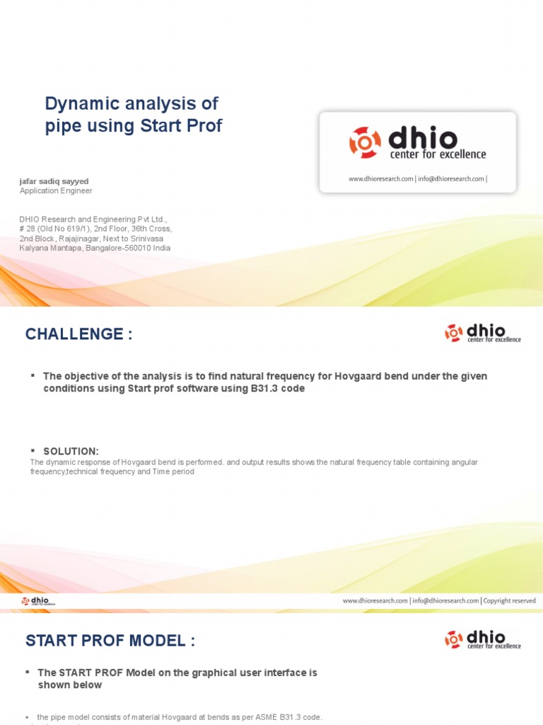Dynamic Analysis of Pipe | PDF