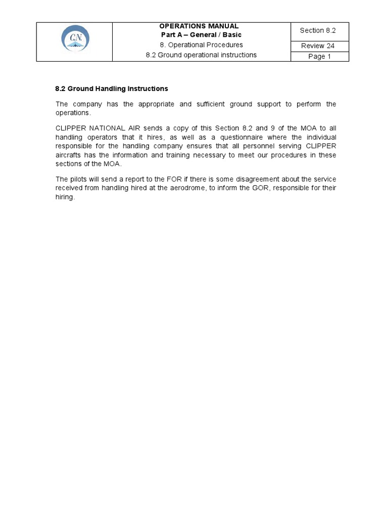 Operations Manual Part A - General / Basic | PDF | Airport | Wheelchair