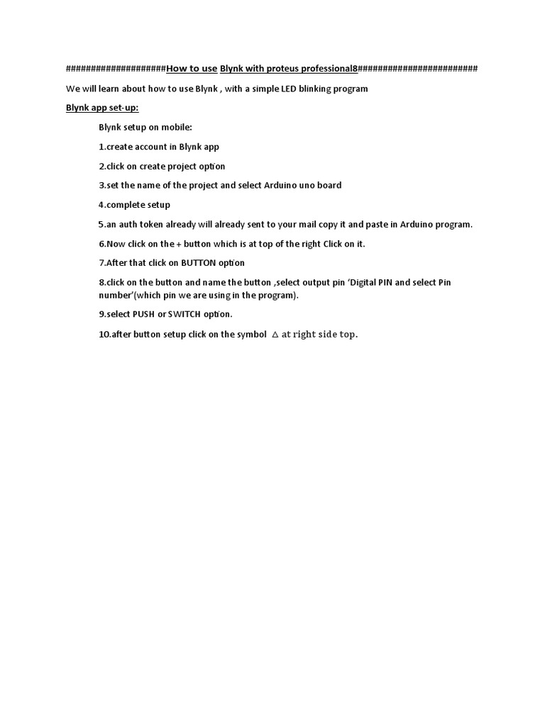 How To Use Blynk With Proteus Professional8 | PDF