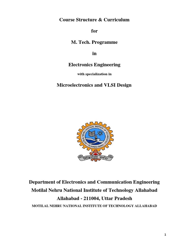 M.Tech Microelectronics & VLSI Curriculum | PDF | Mosfet | Cmos