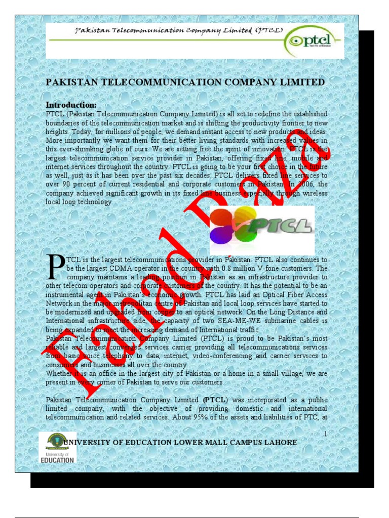 PTCL Project | PDF | Iptv | Internet Access