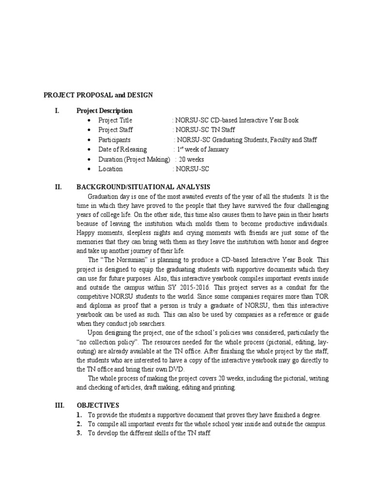 PROJECT PROPOSAL and DESIGN of Interactive Yearbook | PDF