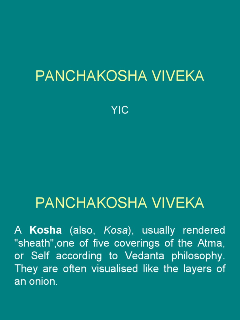 D. Pancha Kosha Viveka | PDF | Yoga | Vedanta