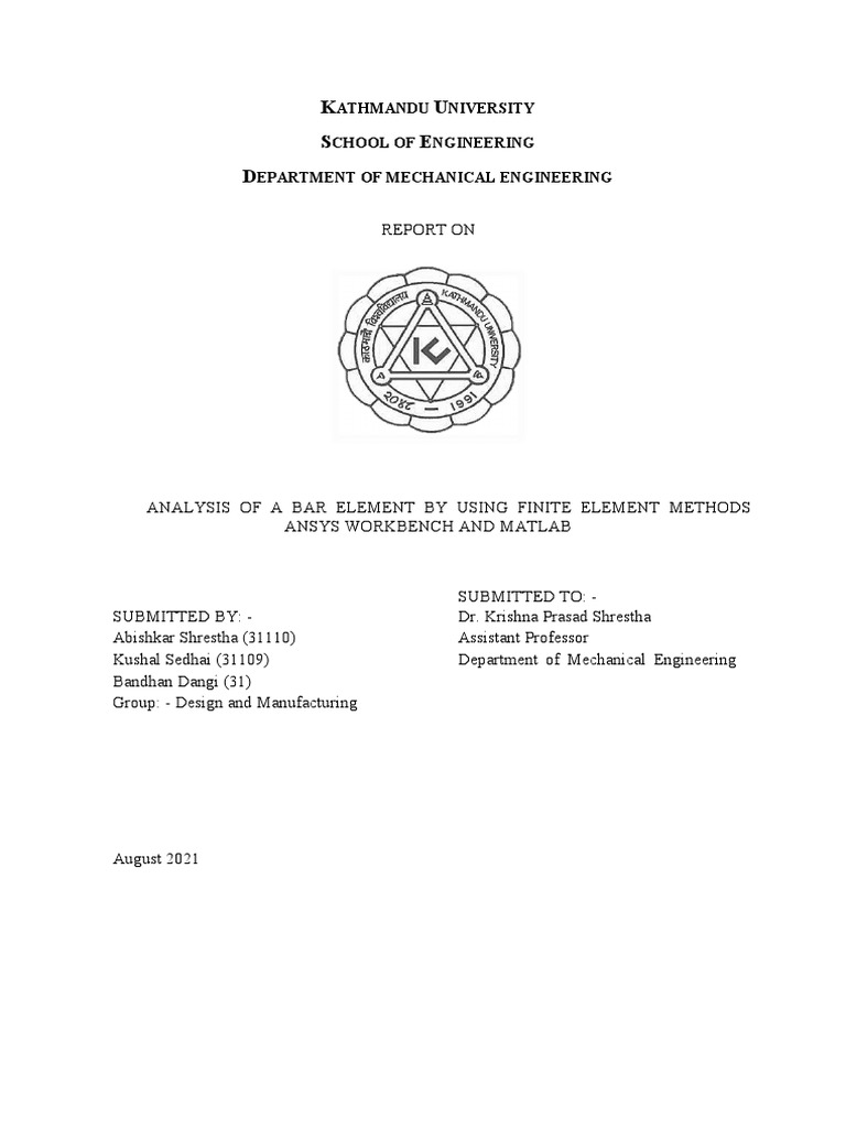 Fem Report | PDF | Finite Element Method | Mathematics