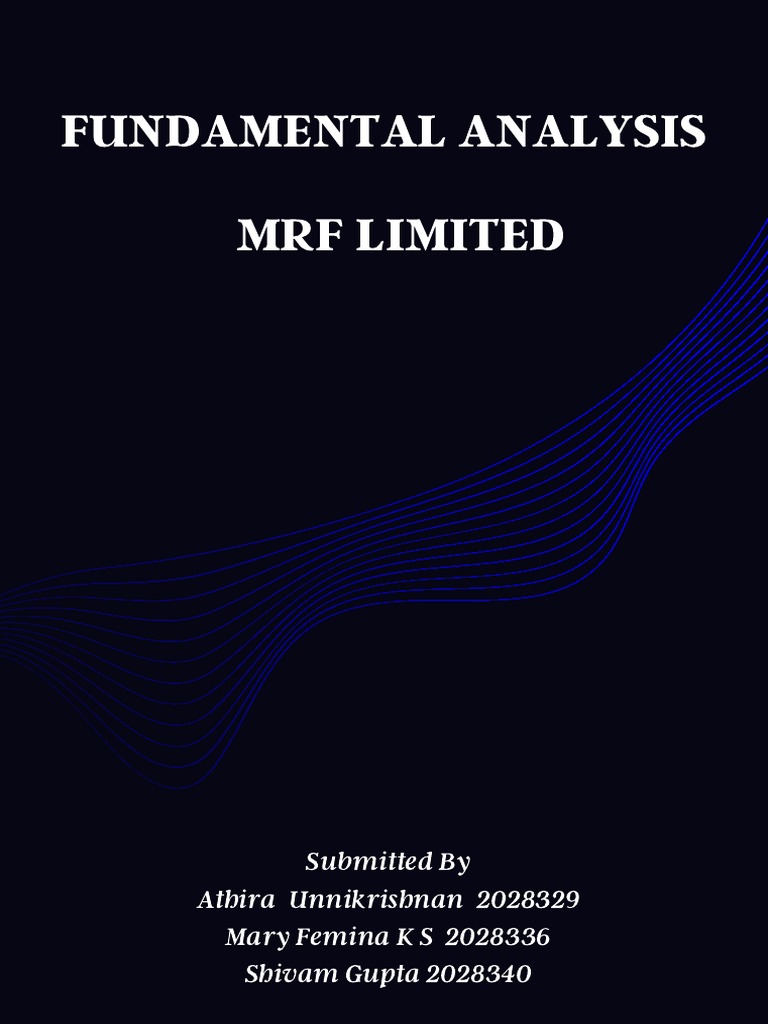 MRF Limited Fundamental Analysis | PDF | Debt | Revenue