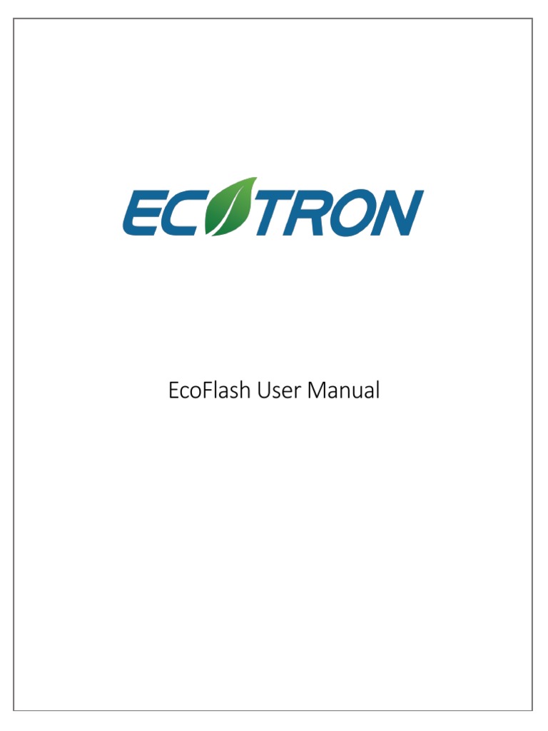 EcoFlash User Manual - v1.1 | PDF | Usb | Zip (File Format)