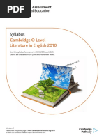 Literature 2026-Syllabus | PDF | Curriculum