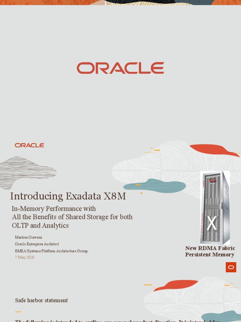 Exadata X8M | PDF | Random Access Memory | Computer Data Storage