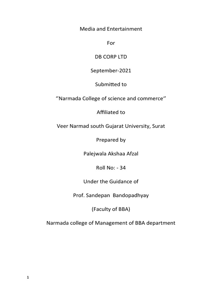 Media and Entertainment Operations Overview | PDF | Entertainment ...
