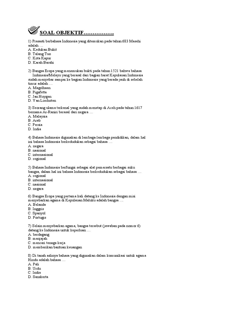 Soal Objektif | PDF
