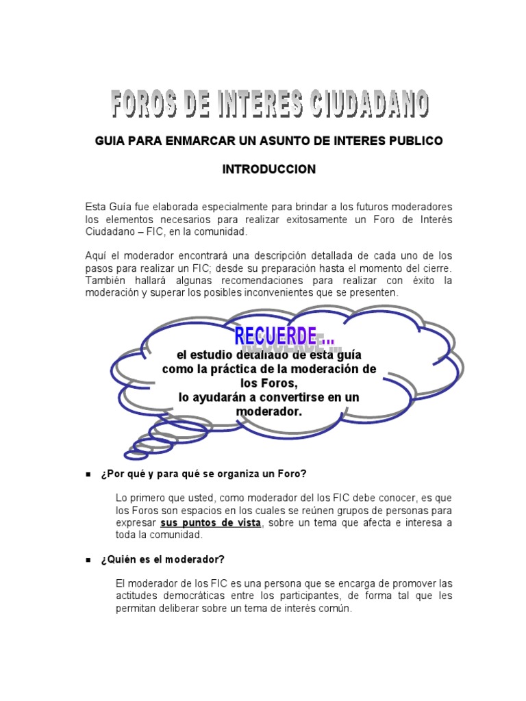 Guia para Moderadores | PDF