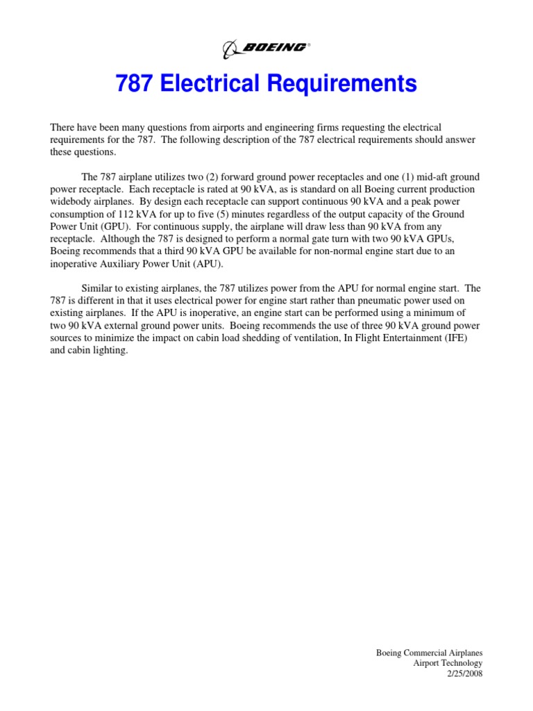 787 Electrical | PDF