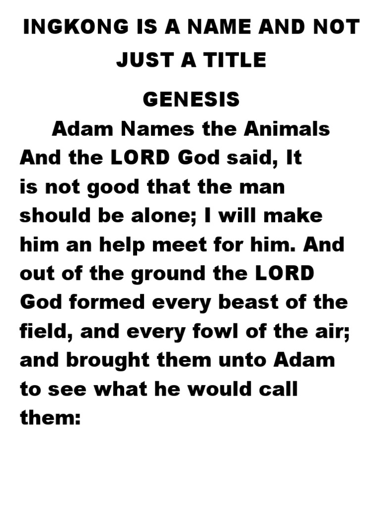 INGKONG Is A Name | PDF