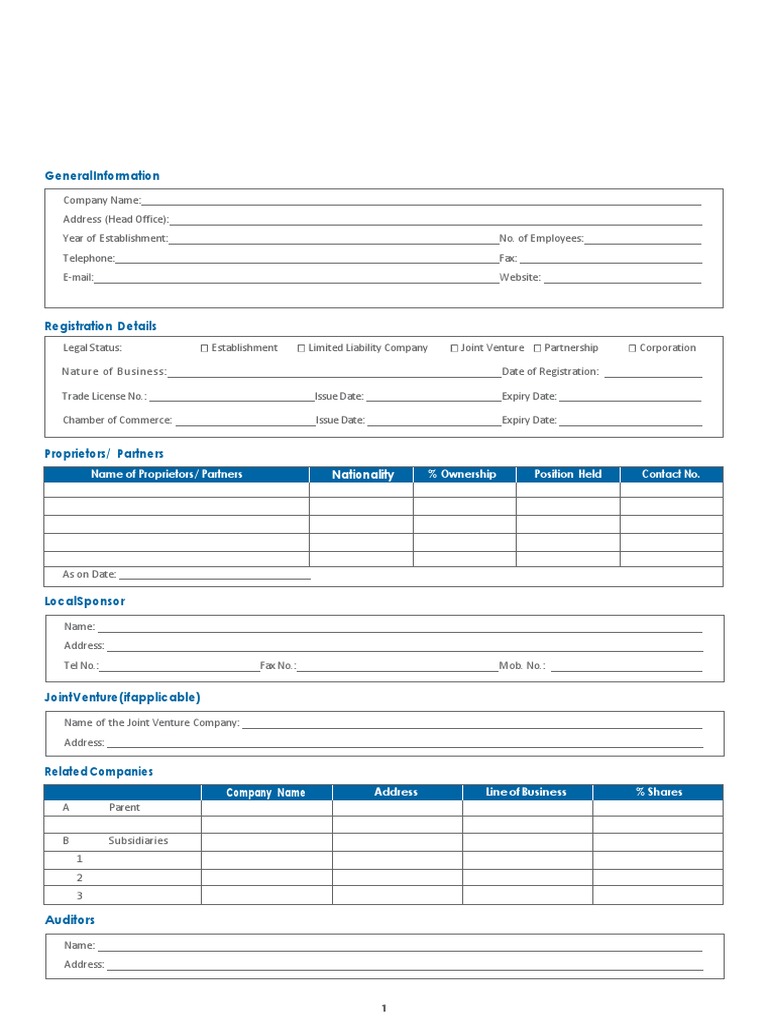 Credit Evaluation Form | PDF | Business | Joint Venture