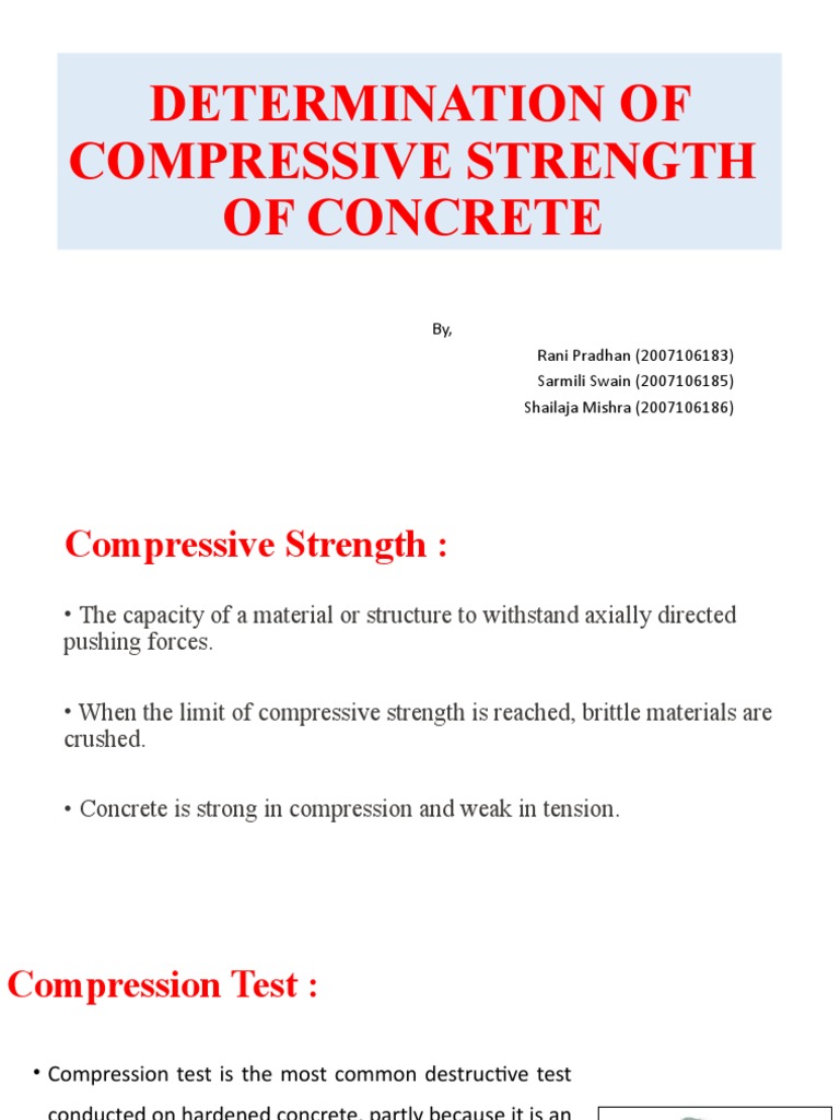 Compressive Strength Test | PDF | Concrete | Strength Of Materials