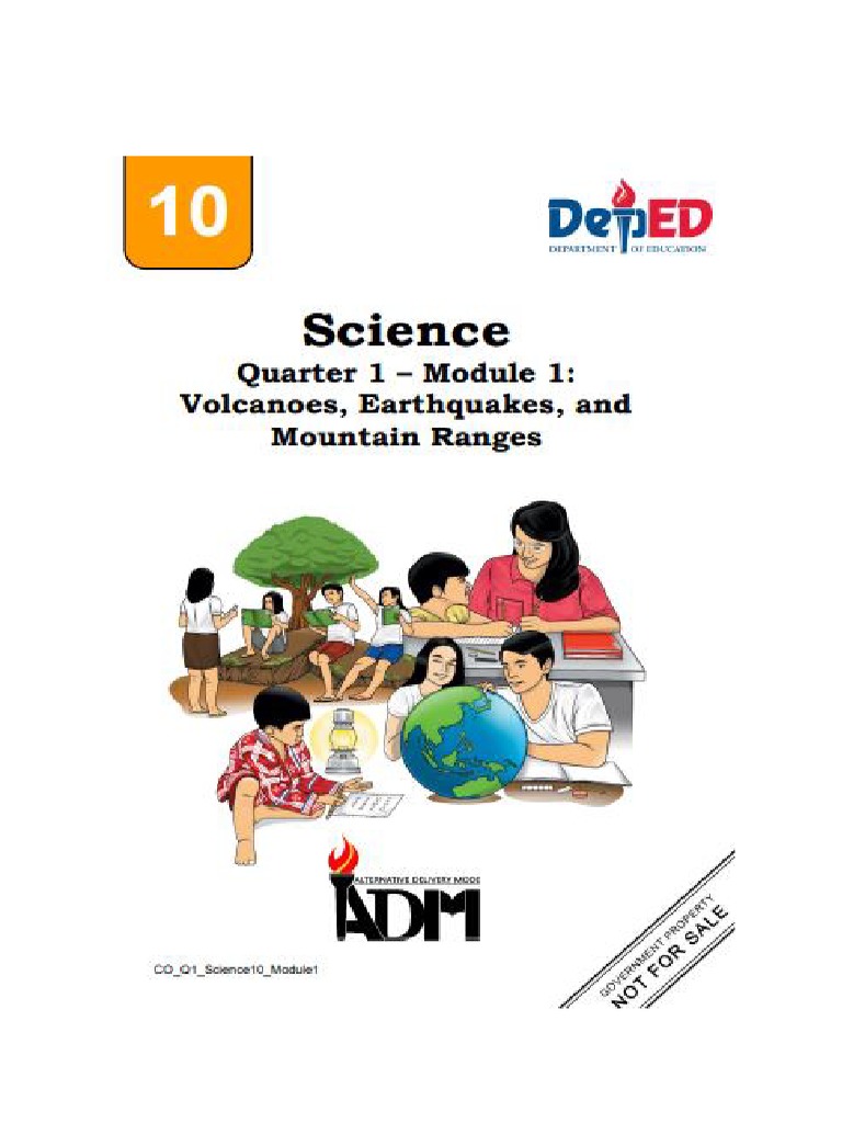 Science 10 Quarter 1 Module 1 Volcanoes Earthquakes and Mountain Ranges | PDF