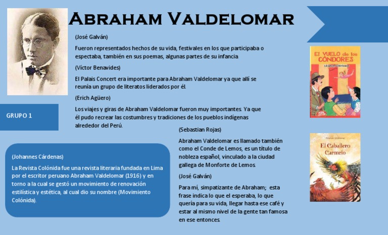 Infografía Abraham Valdelomar | PDF