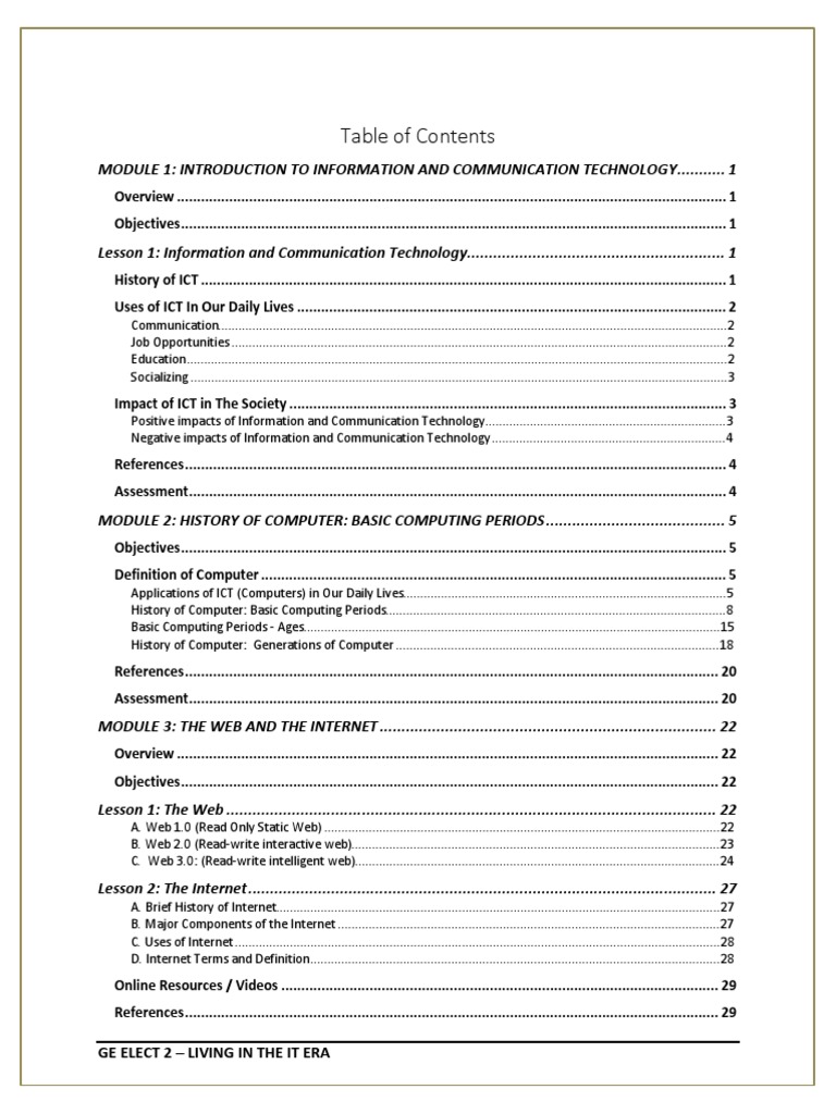 Living in The IT Era MODULE 1 | PDF | Internet Of Things | Cybercrime