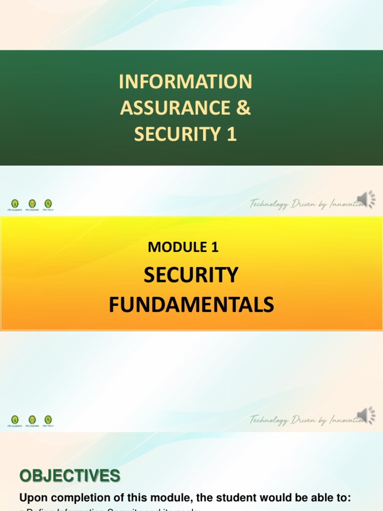 Module 1 - Security Fundamentals New | PDF | Key (Cryptography) | Cryptography