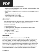 Microsoft Word Exercises | PDF