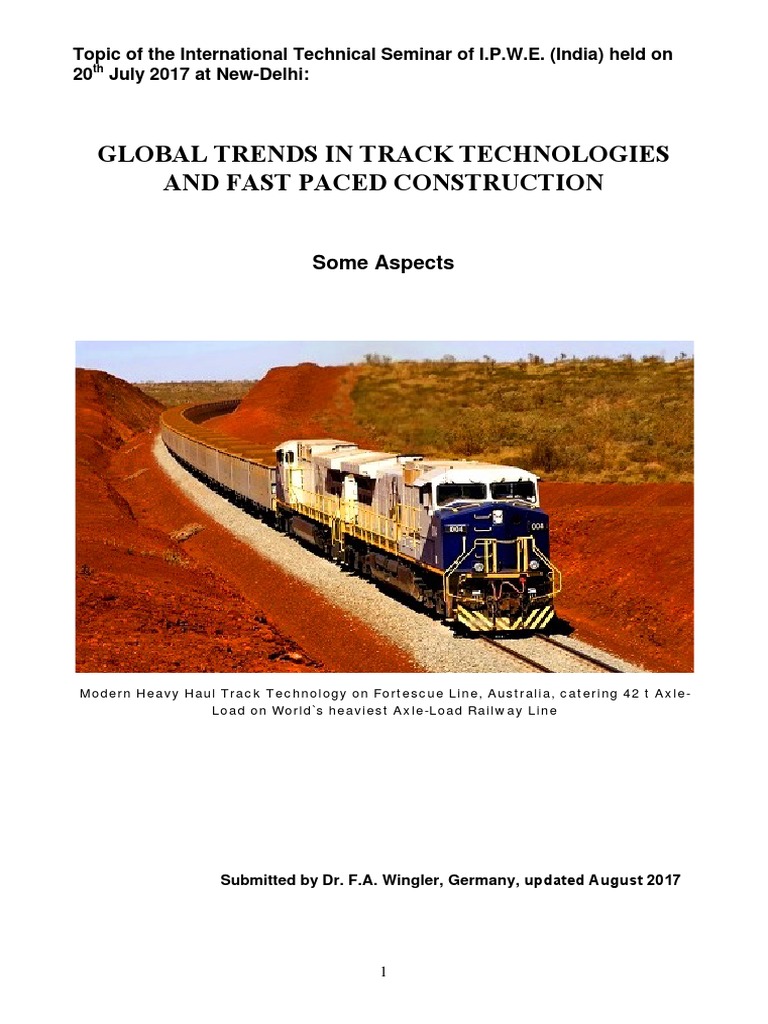 Global Trends in Track Technologies | PDF | Track (Rail Transport ...