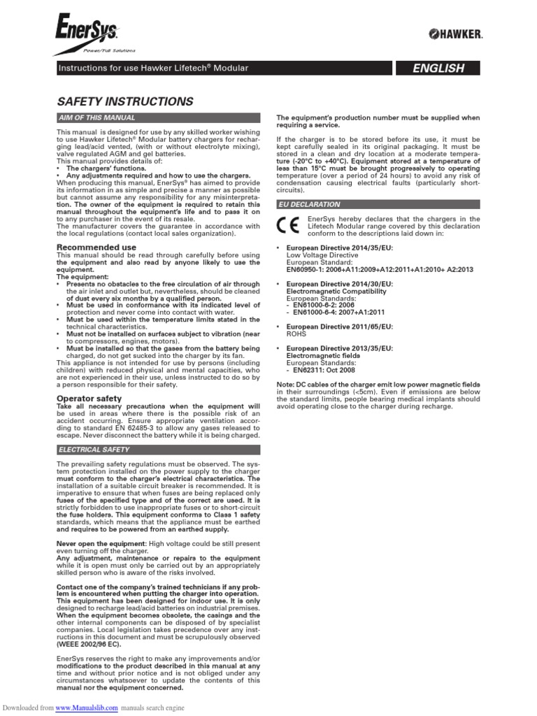 Safety Instructions: English | PDF | Battery Charger | Rechargeable Battery