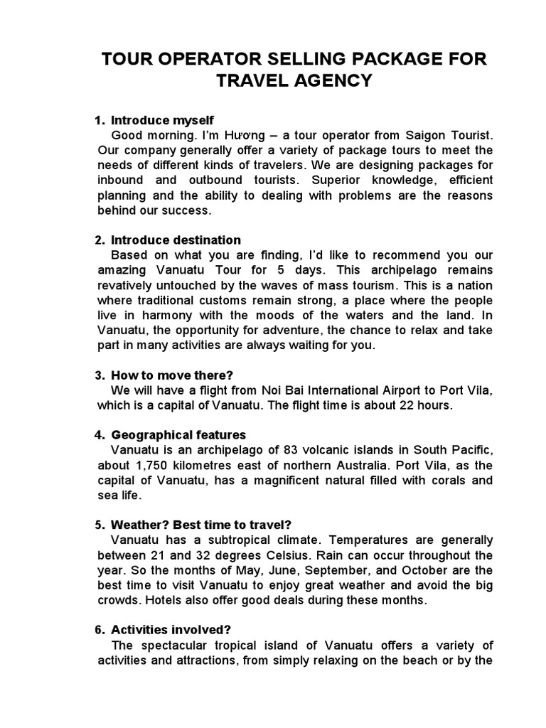 A Five-Day Tour Package to the Untouched Paradise of Vanuatu | PDF ...