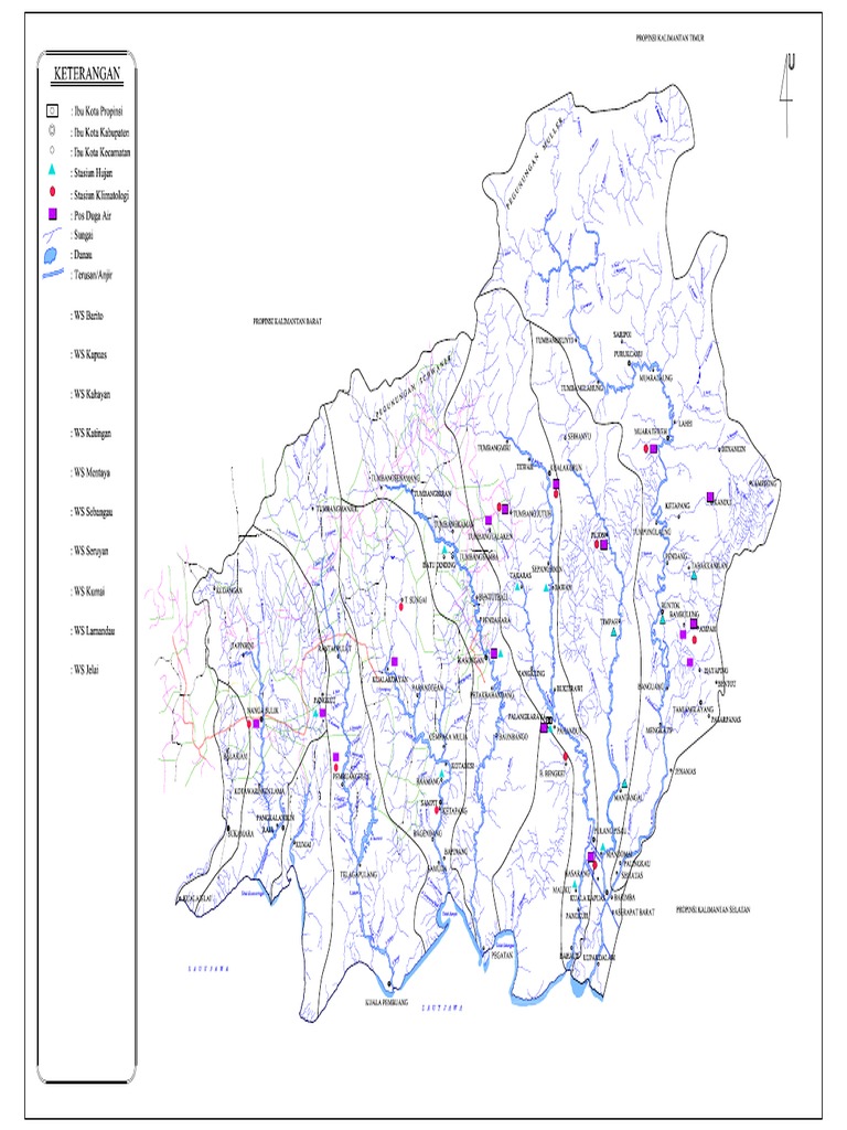 Peta Jaringan Hidrologi Kalteng Model | PDF