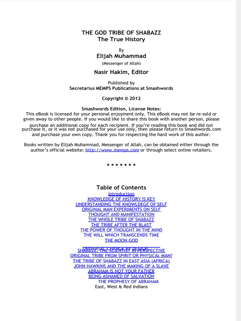 Vdocuments - MX - The God Tribe of Shabazz The True History | PDF ...