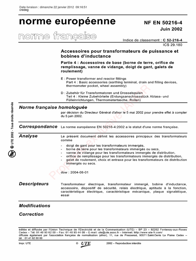 Livraison IANOR - 22 janvier 2012 | PDF