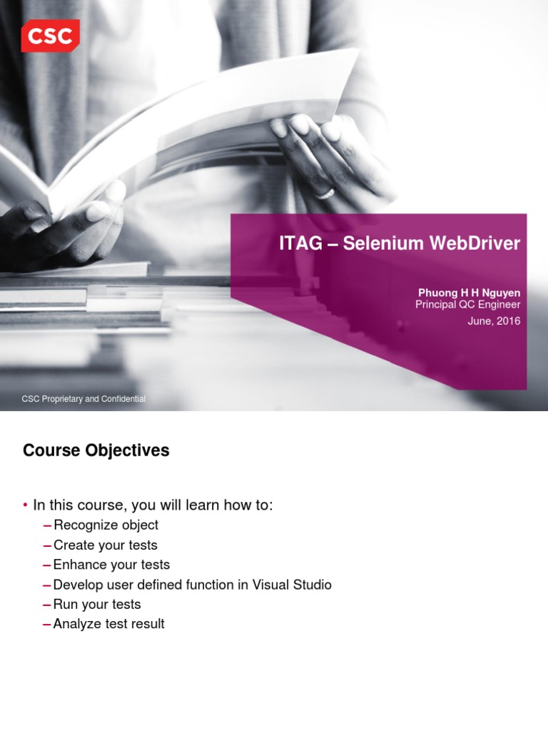 ITAG - Selenium WebDriver | PDF | Selenium (Software) | Software Engineering