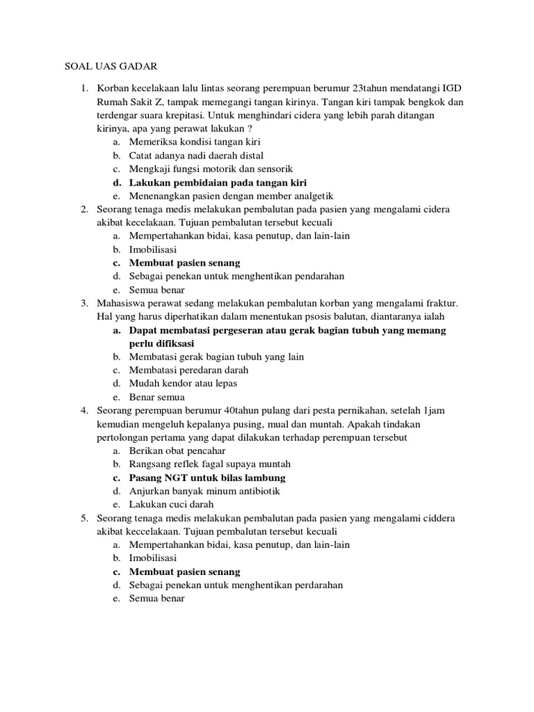 Soal Uas Gadar | PDF