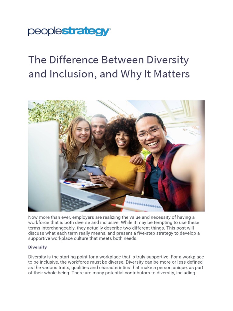 The Difference Between Diversity and Inclusion, and Why It Matters ...