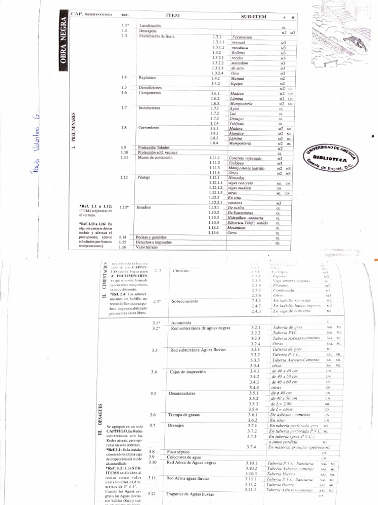 Capitulos de Obra | PDF | Materiales de construcción | edificio