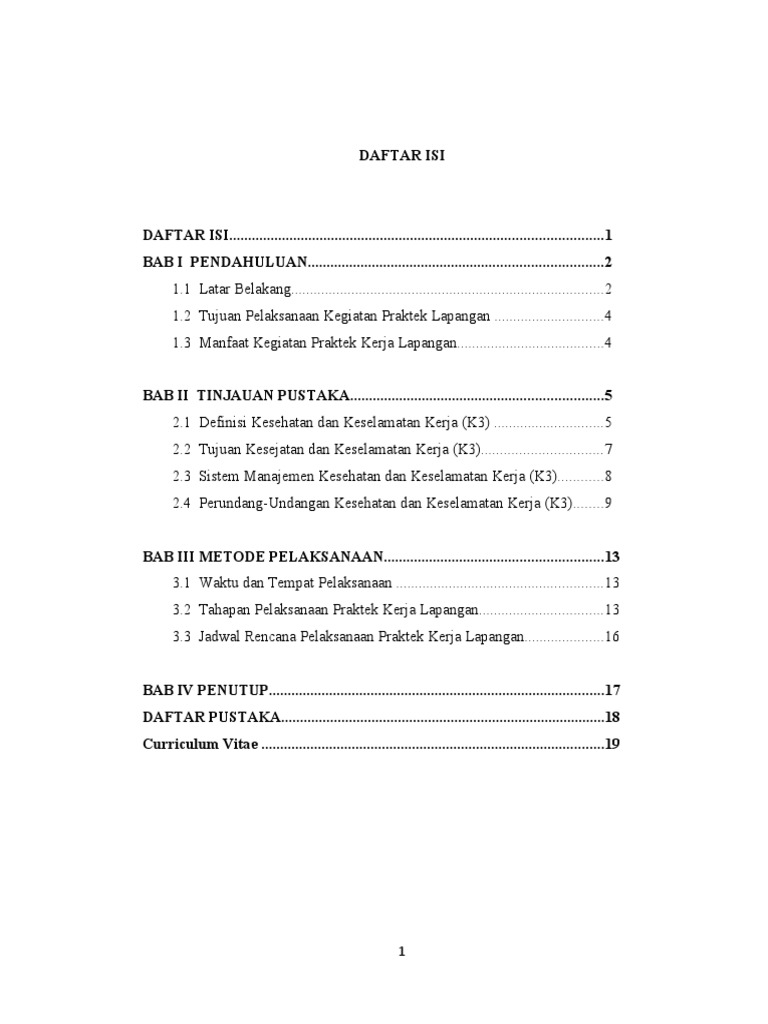 Proposal PKL k3 Inka | PDF